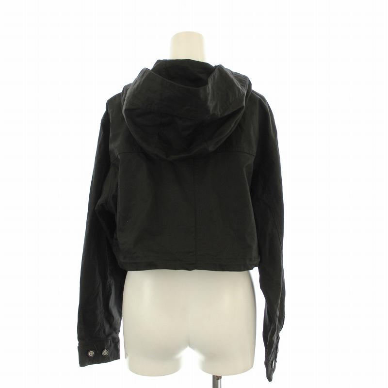 リズレー RISLEY ジップアップパーカー ジャケット ショート丈 F 黒 ブラック R2401-EFB 581 /OR : ブランド古着販売のベクトル - 通販 - Yahoo!ショッピング