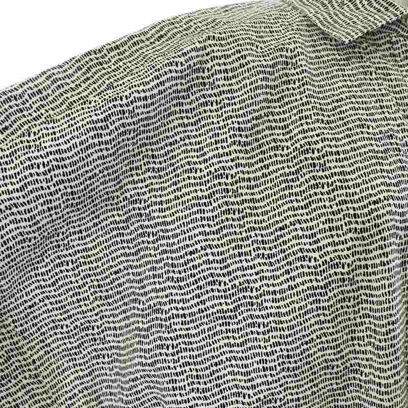 Max Mara（マックスマーラ） シャツワンピース 総柄 半袖 ひざ丈 36 白