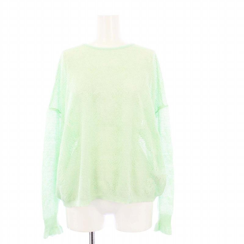 中古】ミナペルホネン mina perhonen tulip ニット カットソー 長袖 総