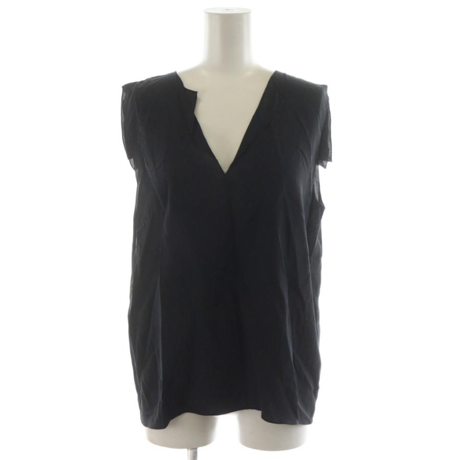 Chloe（クロエ） シャツ ブラウス ノースリーブ シルク 絹 34 黒 ブラック 14EHT64-14E004 /AN36 レディース ...