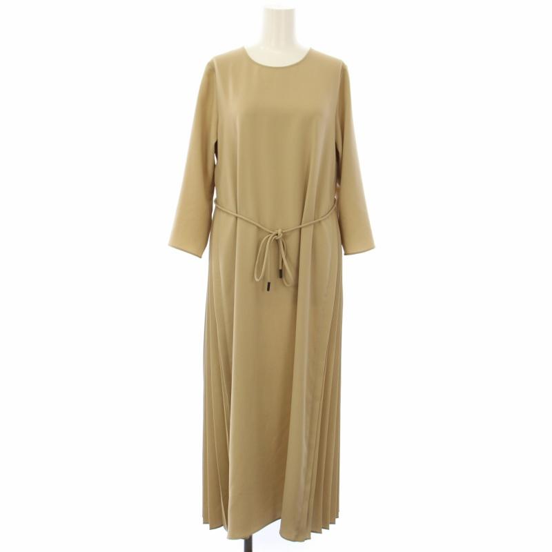 theory セオリー Theory 22SS PRIME GGT PANEL PLEAT DR LS ワンピース ロング 七分袖 S ベージュ 01-2105208-300-902 /TK ...