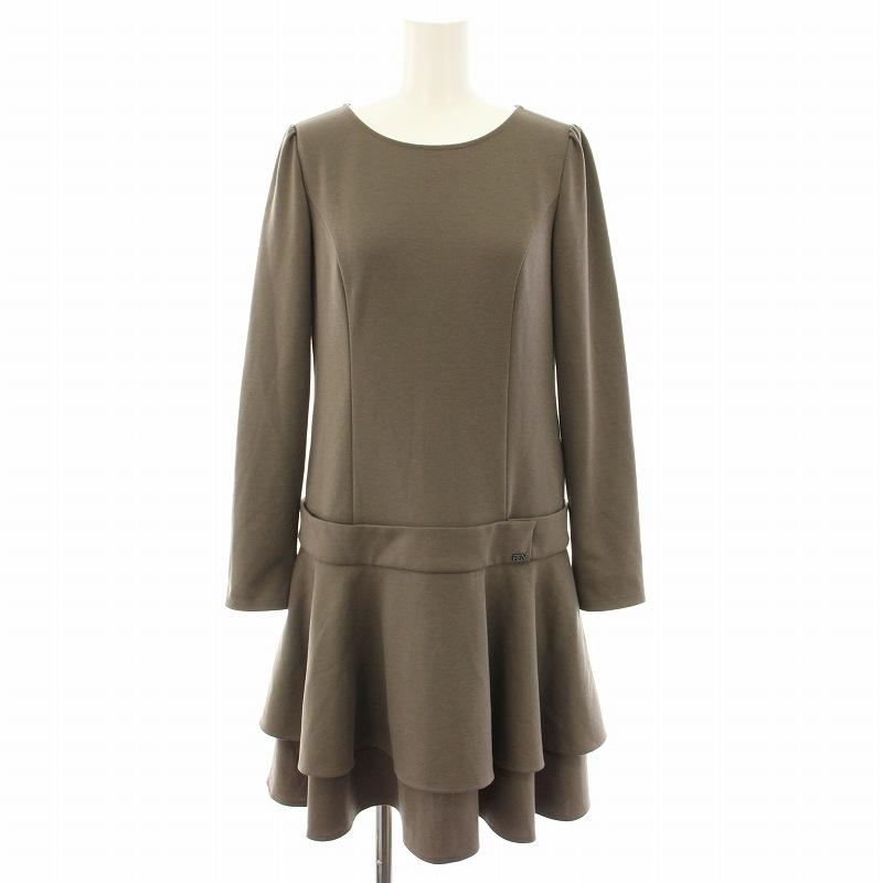 ルネ Rene ベーシック ノースリーブ ティアードワンピース