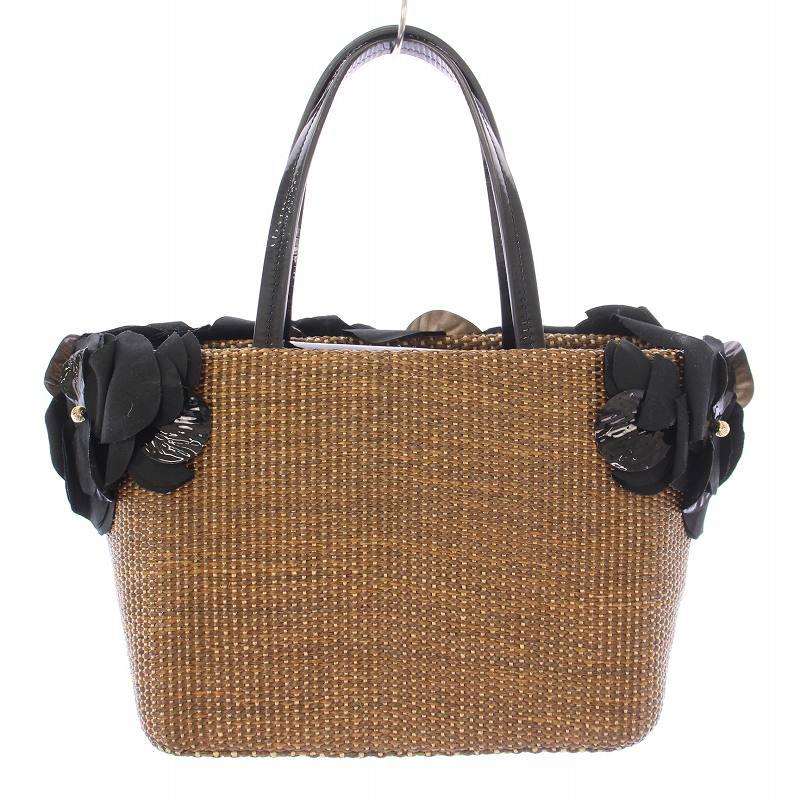 エポカ EPOCA かごバッグ カゴバッグ ハンドバッグ 編み込み 花柄