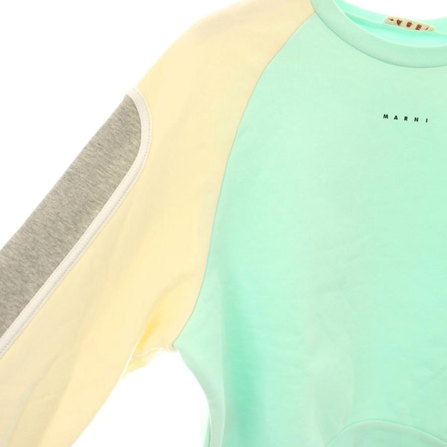 MARNI（マルニ） KIDS 25SS カラーブロック クルーネック スウェットシャツ トレーナー 長袖 ロゴ プリント 14 M01306 ...