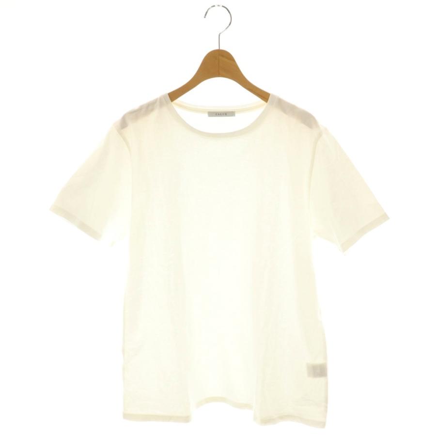 CALUX キャラクス カットソー 半袖 クルーネック F 白 ホワイト /AT OS レディース : ブランド古着販売のベクトル - 通販 - Yahoo!ショッピング
