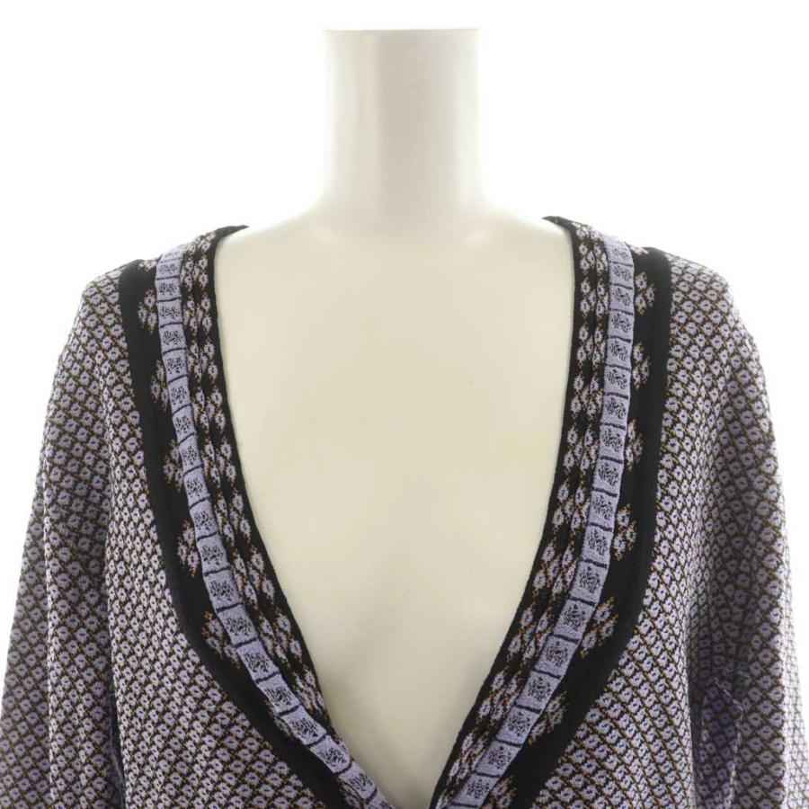 マメクロゴウチ Mame Kurogouchi カーディガン 総柄 フレアスリーブ 2