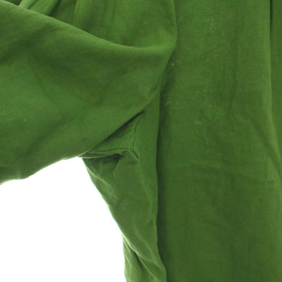 パラスパレス Pallas Palace ガウチョパンツ ワイド リネン 0 緑 PEPT