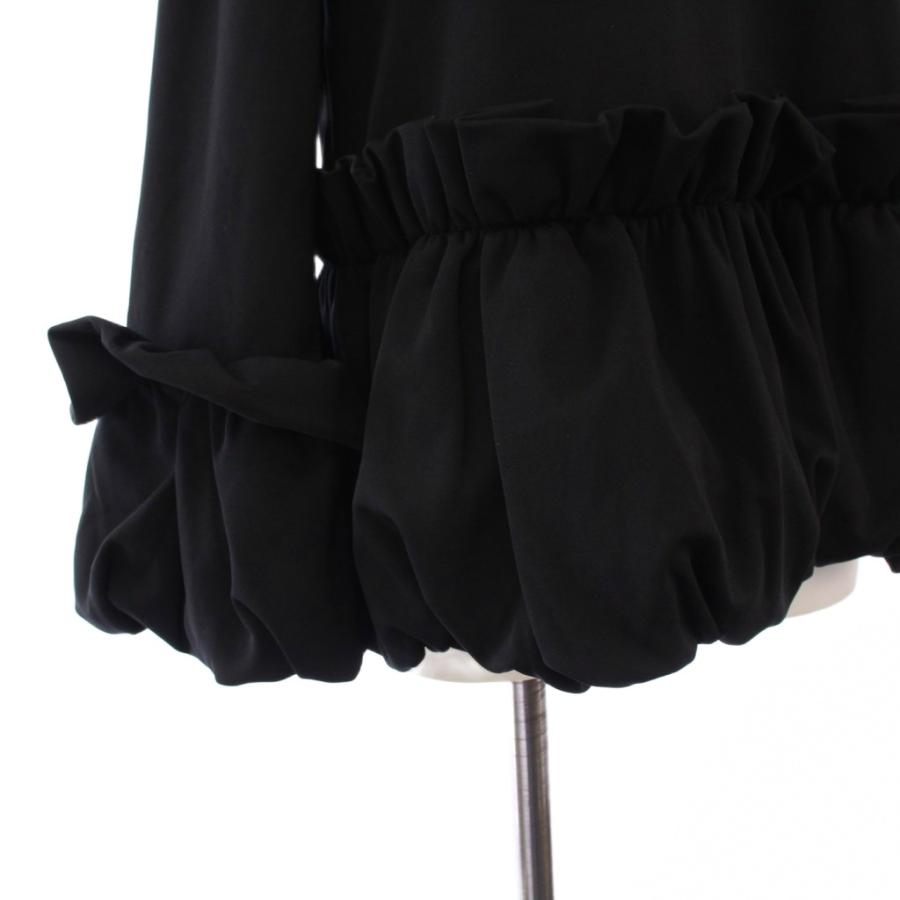 【中古】コムデギャルソンコムデギャルソン コムコム AD2024 ボリュームフリルTシャツ カットソー 長袖 XS 黒 RN-T012 コムデギャルソンコムデギャルソン コムコム AD2024 ボリュームフリルT