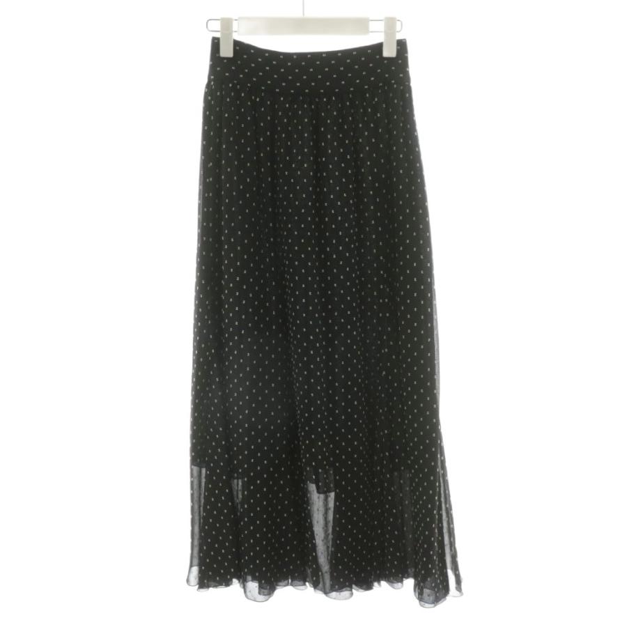 イエナ IENA 22SS 楊柳デザインスカート フレアスカート ミモレ ロング ドット柄 チュール 36 黒 ブラック 22060900214020 : ブランド古着販売のベクトル - 通販 ...
