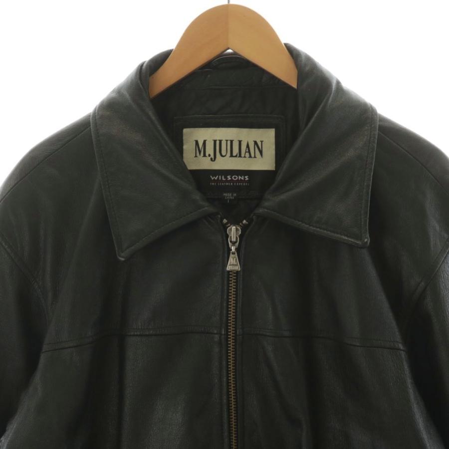 M.JULIAN Wilsons レザージャケット 革ジャン ジップアップ 黒
