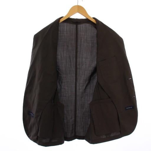 【中古】トンボリーニ TOMBOLINI テーラードジャケット シングル 2B ウール モヘヤ 52 茶 /BM メンズ トンボリーニ TOMBOLINI テーラードジャケット シングル 2B ウール