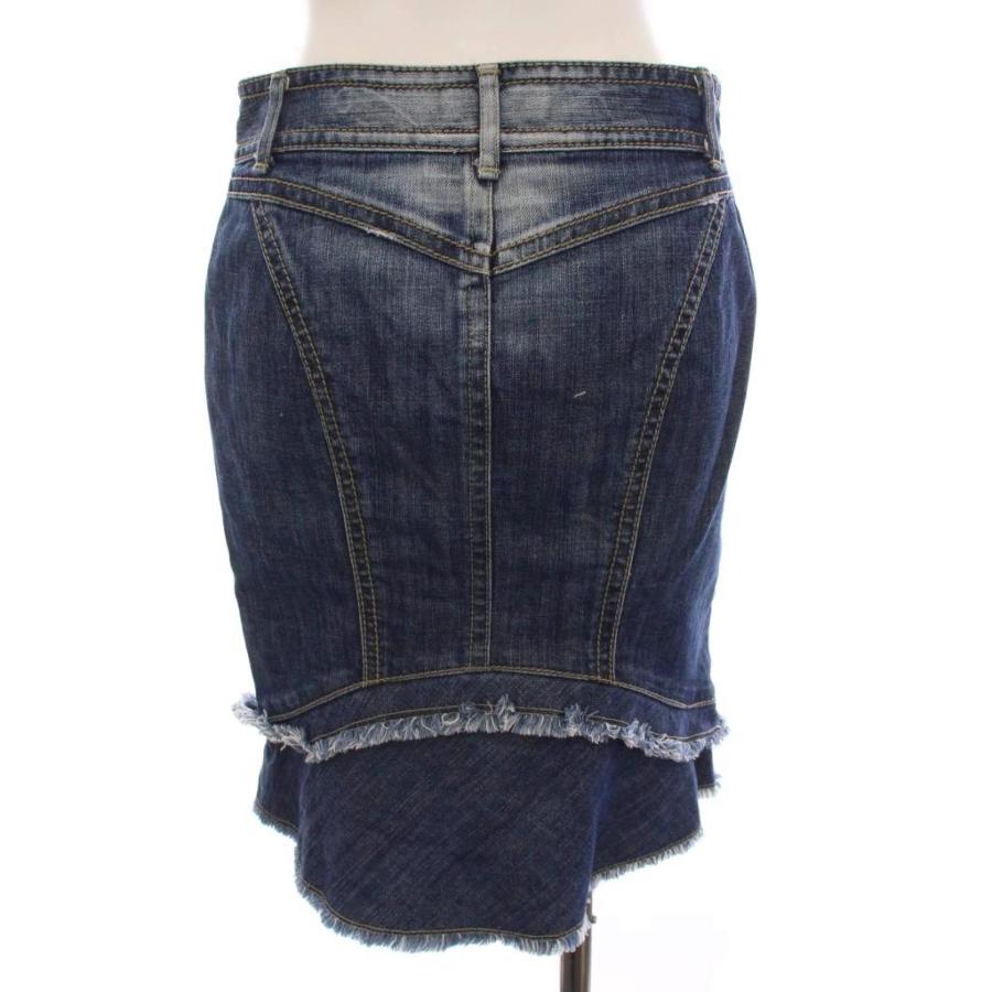 BURBERRY BLUE LABEL（バーバリーブルーレーベル） デニム スカート タイト ひざ丈 36 青 FLF57-662-30 ...