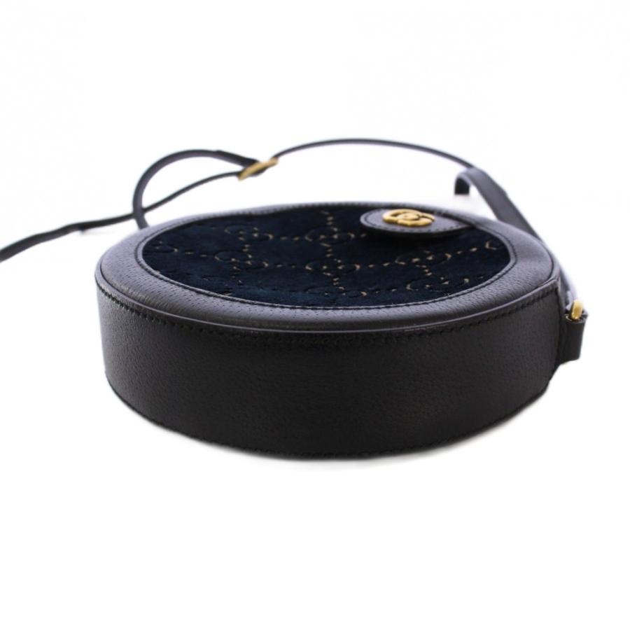 GUCCI（グッチ） GUCCI GGベルベット ショルダーバッグ レザー 紺 黒