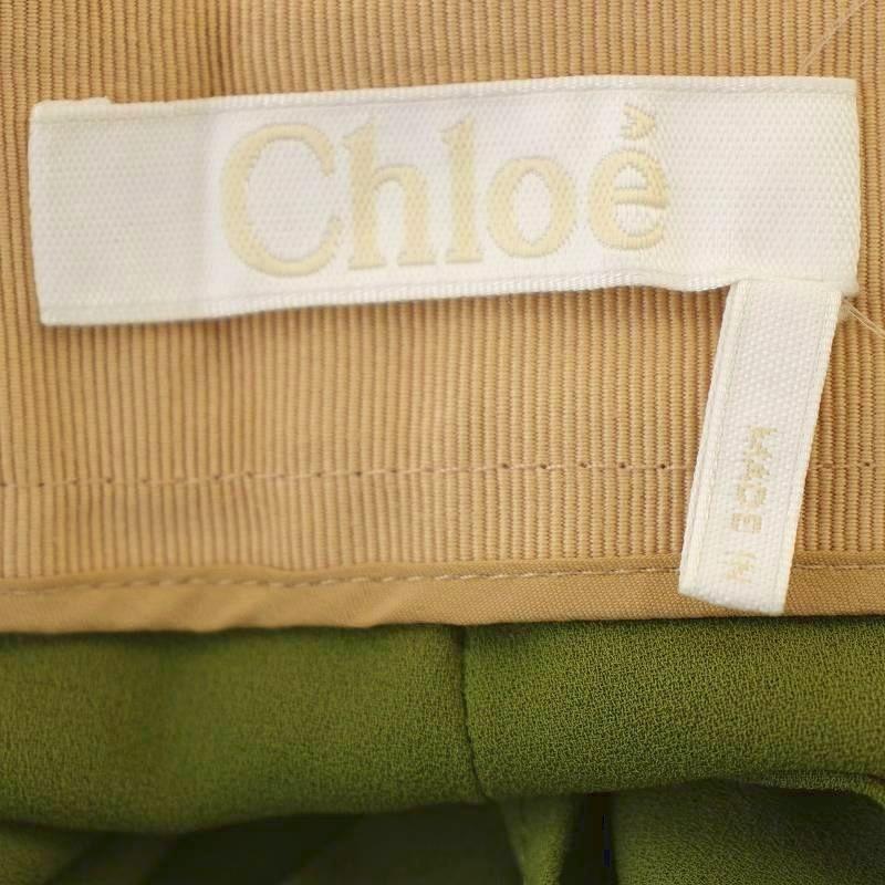 Chloe（クロエ） シルク シアーパンツ スラックス 34 カーキ 6800236Q34 /☆G レディース : ブランド古着販売のベクトル ...
