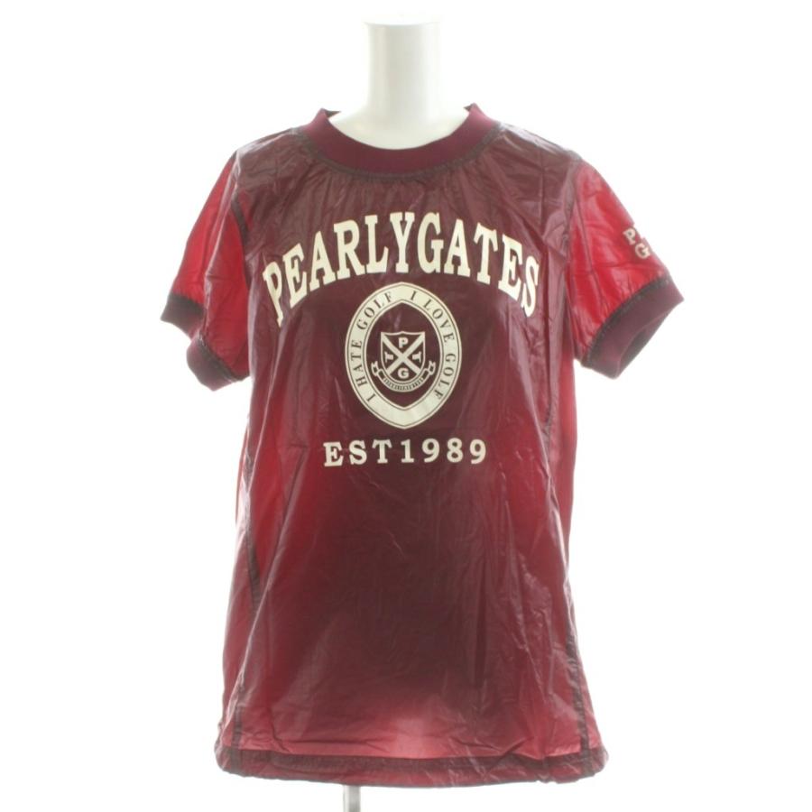 パーリーゲイツ PEARLY GATES カットソー 半袖 ロゴ ゴルフウェア 1 ボルドー /AN58 レディース : ブランド古着販売の ...
