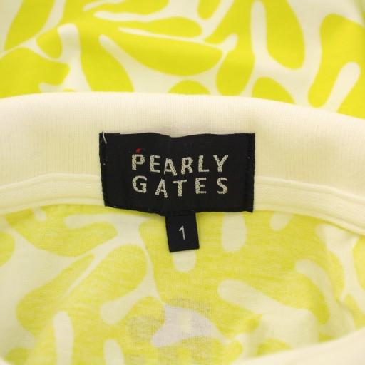 パーリーゲイツ PEARLY GATES ゴルフウェア ポロシャツ 半袖 レギュラーカラー ハーフボタン ストレッチ バイカラー ロゴ 総柄 ...