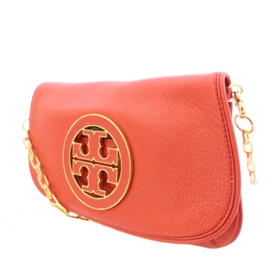 TORY BURCH（トリーバーチ） ショルダーバッグ レザー 牛革 チェーン 切替 ロゴ 赤 レッド /BB レディース : ブランド古着販売のベクトル - 通販 - Yahoo!ショッピング