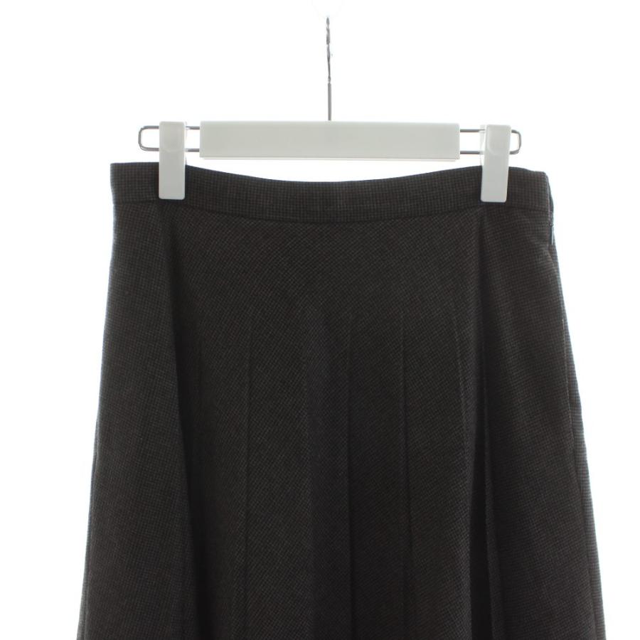 MARGARET HOWELL（マーガレットハウエル） MARGARET HOWELL 20AW フレアスカート ひざ丈 総柄 2 茶 ...