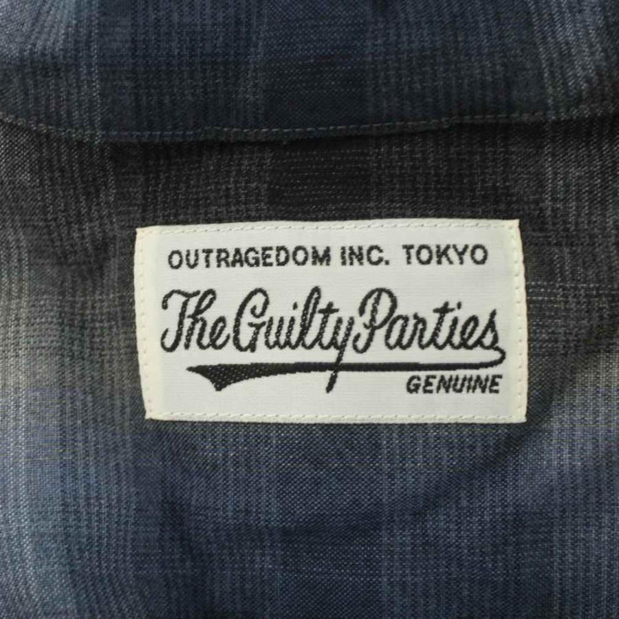 WACKO MARIA（ワコマリア） シャツ 長袖 オープンカラー チェック柄 S 青 ブルー /AN24 メンズ : ブランド古着販売の ...