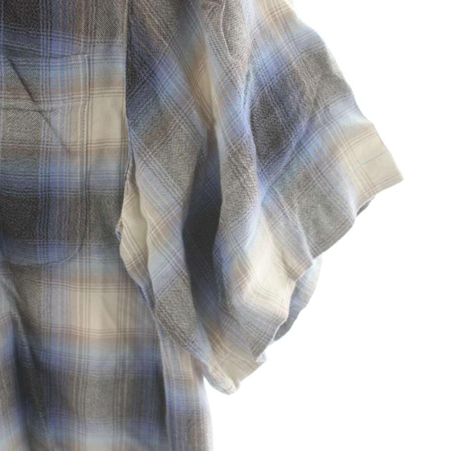 WACKO MARIA（ワコマリア） シャツ 半袖 オープンカラー チェック柄 S 青 ブルー /AN26 メンズ : ブランド古着販売の ...