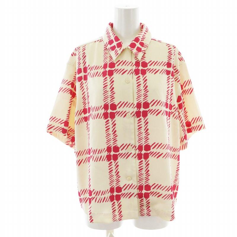 MARNI マルニ ユニクロ UNICLO セットアップ 上下 2点セット オープンカラーシャツ イージーパンツ 総柄 半袖 M アイボリー ...