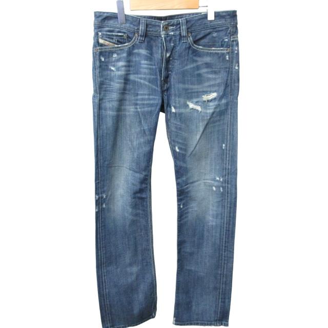 DIESEL（ディーゼル） DIESEL VIKER ダメージデニム ジーンズ パンツ インディゴブルー W30L32 IBO46 ...