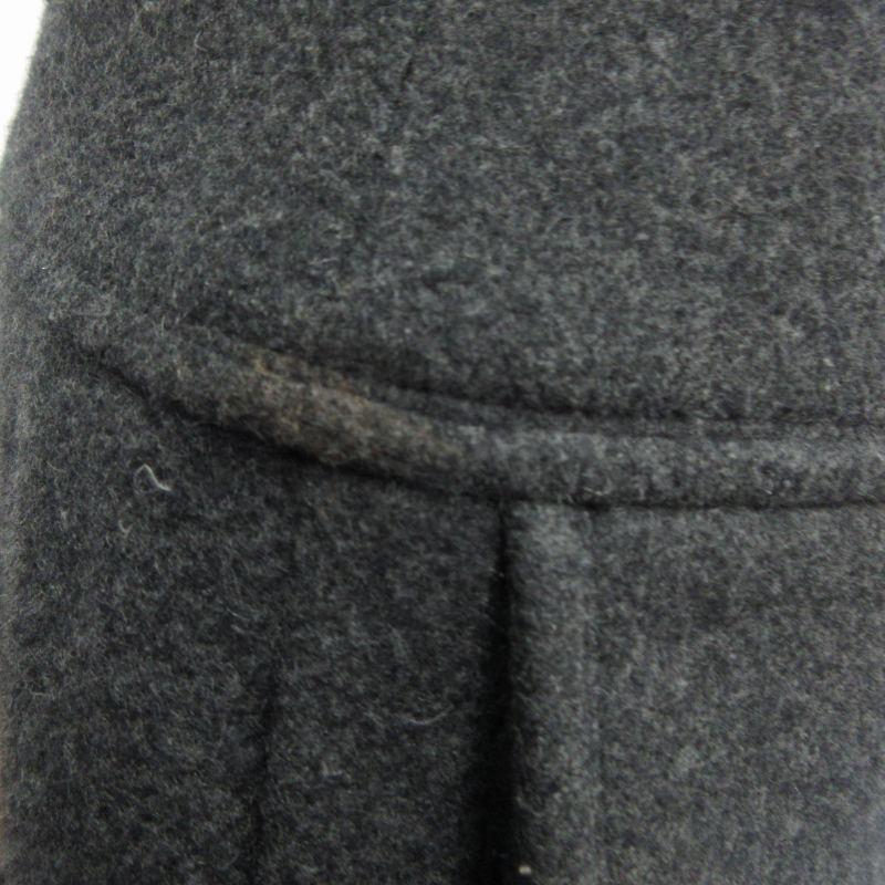 【中古】シャネル CHANEL ココマークボタン カシミヤ100% スカート P46632V32916 ひざ丈 グレー 国内正規 40 約L CHANEL（シャネル） ココマークボタン カシミヤ100% スカート