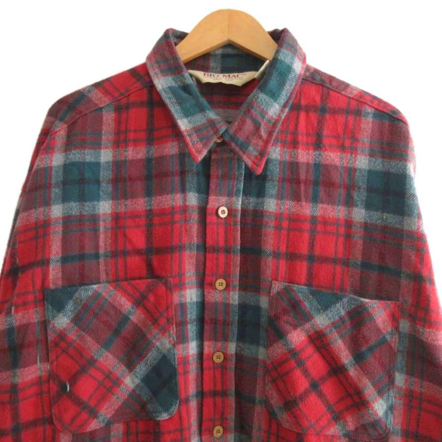 ビッグマック BIG MAC 美品 80s 三角タグ ヘビーネル ネルシャツ USA製