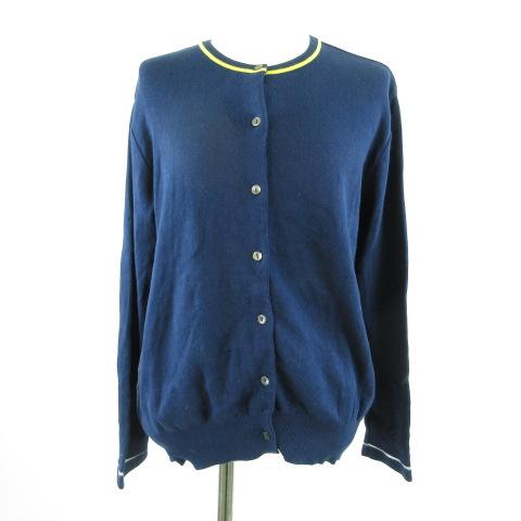 スアデオ suadeo カーディガン 長袖 異素材 紺 36 *T674 レディース : ブランド古着販売のベクトル - 通販 - Yahoo!ショッピング