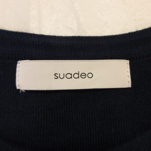 スアデオ suadeo カーディガン 長袖 異素材 紺 36 *T674 レディース : ブランド古着販売のベクトル - 通販 - Yahoo!ショッピング