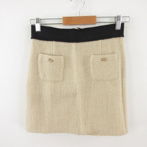 プライムパターン PRIME PATTERN ミニスカート 台形 ニット ベージュ 64 *E369 レディース : ブランド古着販売のベクトル - 通販 - Yahoo!ショッピング