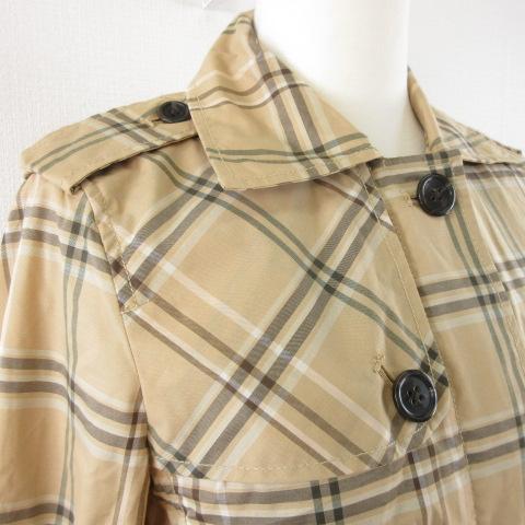 GAP 未使用品 ギャップ スプリングコート ナイロン ロング 長袖 チェック ベージュ XS *E905 レディース : ブランド古着販売のベクトル - 通販 - Yahoo!ショッピング