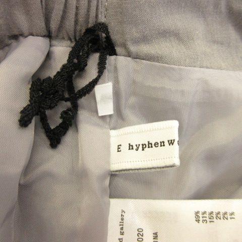 E hyphen world gallery イーハイフンワールドギャラリー HYPHEN WORLD GALLERY キュロット ショートパンツ チェック グレー 白 M *A735 ...