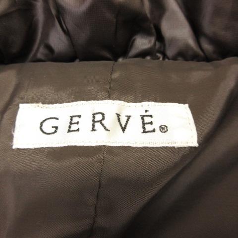 ジェルべ GERVE 中綿コート ミドル丈 長袖 シルバーファックスファー