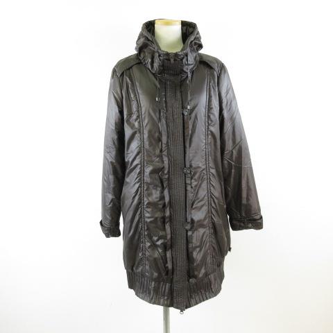 ジェルべ GERVE 中綿コート ミドル丈 長袖 シルバーファックスファー