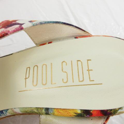 プールサイド POOLSIDE サンダル シューズ ウェッジソール9.5cm 花柄 白 紫 23 *A196 レディース : ブランド古着販売のベクトル - 通販 - Yahoo!ショッピング