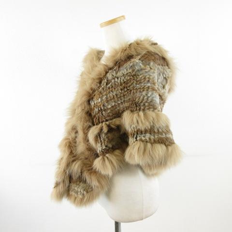 ファーケープ ポンチョ 茶 *A608 レディース : ブランド古着販売のベクトル - 通販 - Yahoo!ショッピング