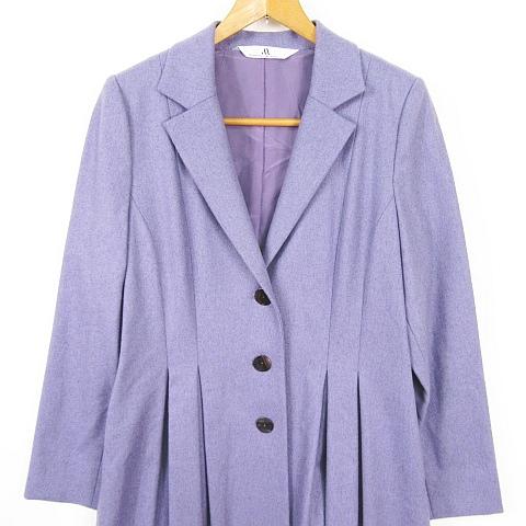Creation de Makiko スプリングコート ロング丈 ウール ライトパープル kz15454 レディース : ブランド古着販売の ...