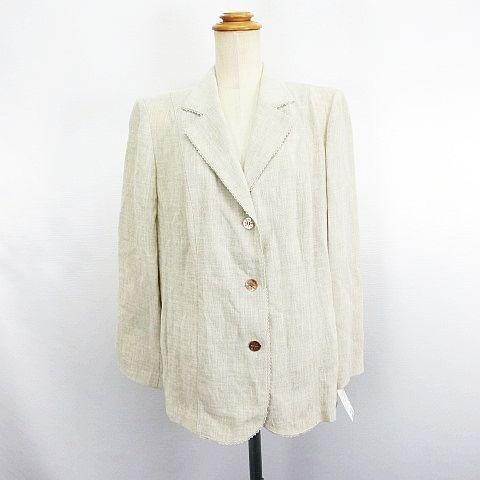 未使用品 バンベール VINVERT ジャケット ブレザー テーラード 長袖 シングル 3B 裏地なし レース 15ABR ベージュ ※EKM レディース : 120-202502040371 ...