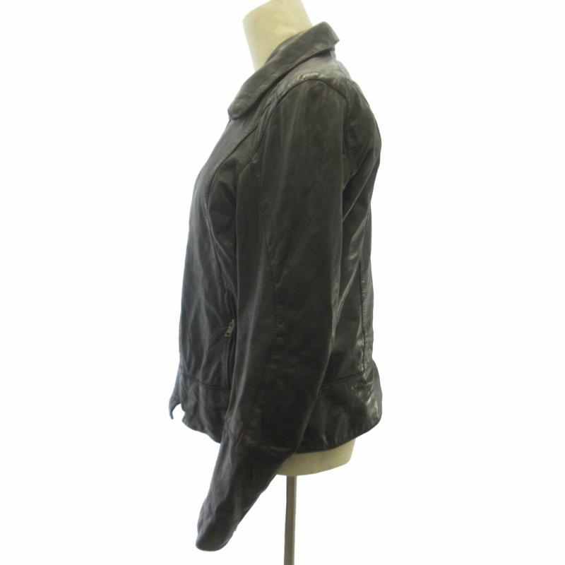 Frau degner デグナー レザージャケット 革ジャン ライダース 黒 ブラック 約M レディース : 122-902408270034 : ブランド古着販売のベクトル - 通販 ...