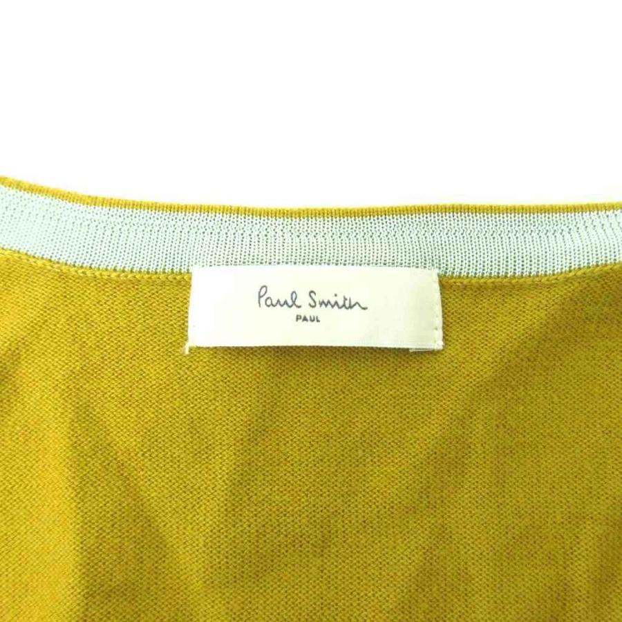 Paul Smith ポールスミス PAUL SMITH ニット カーディガン ライン 半袖 M オレンジ 青 ブルー系 1109 レディース ...