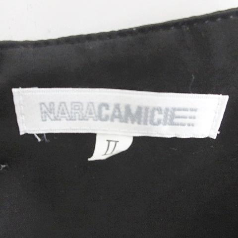 ナラカミーチェ NARA CAMICIE ブラウス 半袖 丸首 プルオーバー タック 黒 ブラック II レディース : ブランド古着販売のベクトル - 通販 - Yahoo!ショッピング