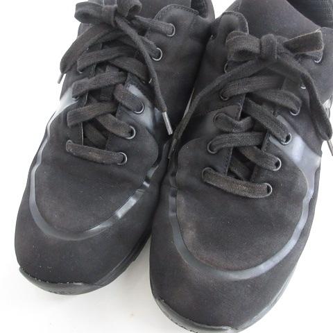 【中古】シャネル CHANEL スニーカー ローカット ココマーク ロゴ CC G35346 ブラック 黒 40 ☆AA★ メンズ CHANEL（シャネル） スニーカー ローカット ココマーク ロゴ CC G35346