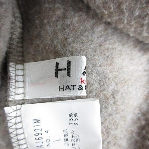 ハットアンドチッカ HAT CHICCA パーカー 長袖 プルオーバー フード ボア 起毛 ベージュ 茶 ブラウン L メンズ : ブランド ...