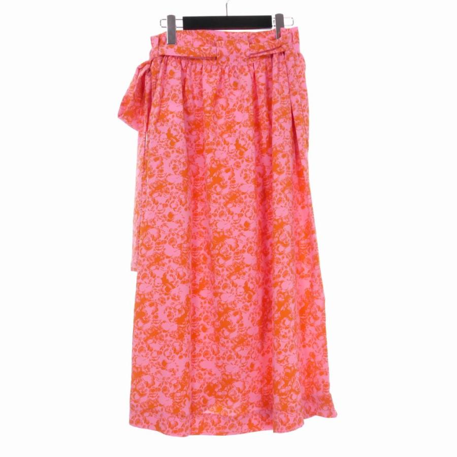 未使用品 ロデビエ Rodebjer Skirt under knee 花柄 ひざ丈 スカート 総柄 リボン 05 ピンク 2210176 ...