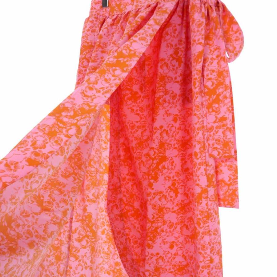 未使用品 ロデビエ Rodebjer Skirt under knee 花柄 ひざ丈 スカート 総柄 リボン 05 ピンク 2210176 ...