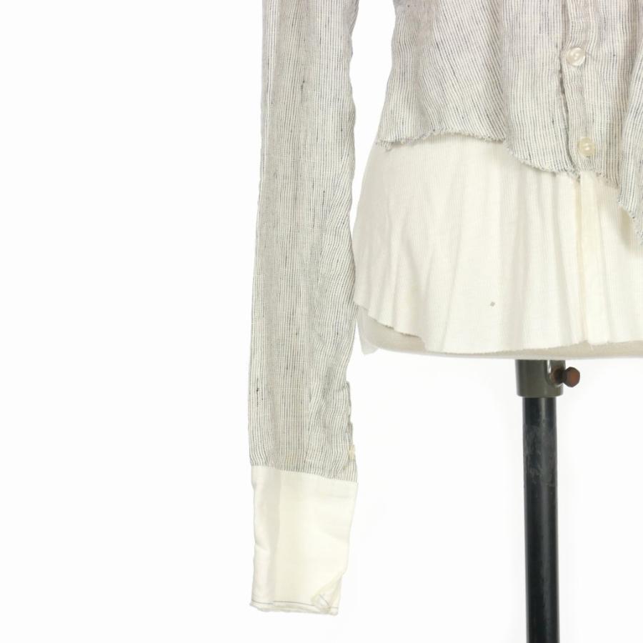 グレッグローレン GREG LAUREN 再構築 ドッキング ストライプシャツ