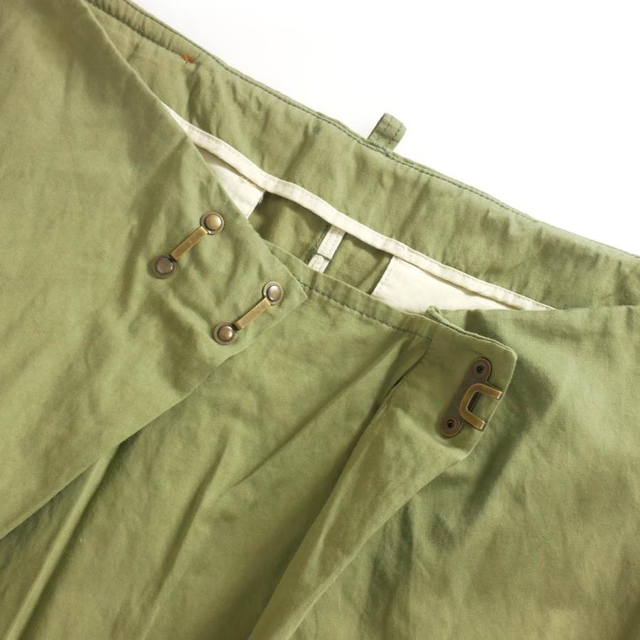 【中古】未使用品 ディースクエアード DSQUARED2 22SS コットン プリーツスカート ボトムス サイドジップ 40 緑 DSQUARED2（ディースクエアード） 未使用品 DSQUARED2 22SS Inverted