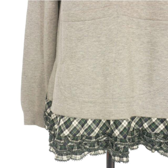 PINK HOUSE（ピンクハウス） ピコ加工 ロゴ刺繍 フリルチェック