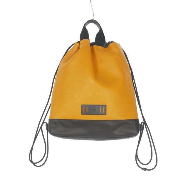 COACH（コーチ） テイレン ドローストリングバッグ リュック ディパック 鞄 イエロー/ブラック F72942 メンズ : ブランド古着 ...